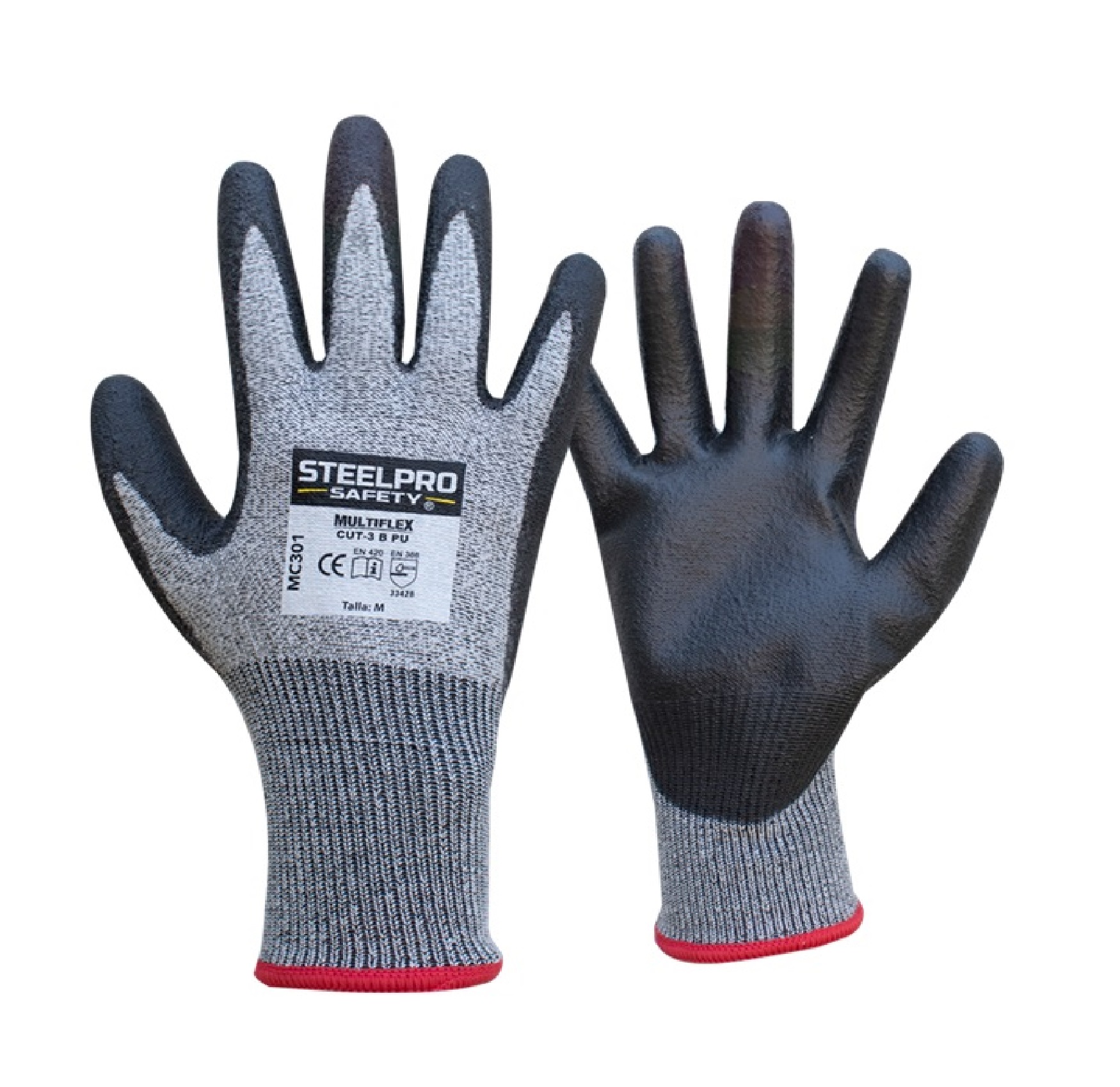 GUANTE ANTICORTE CUT NEGRO STEELPRO – REVOCIN SERGE SAC